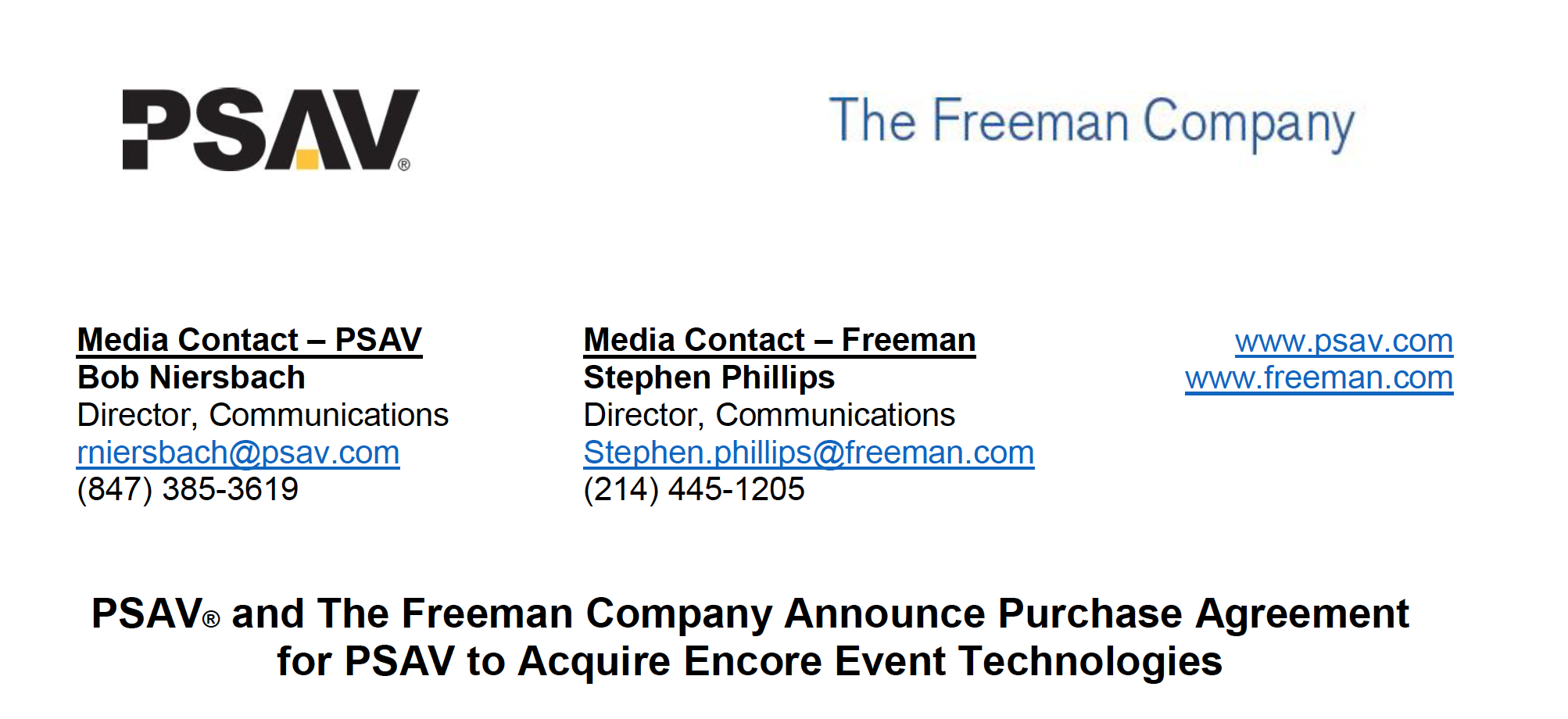 PSAV gobble up Encore Event Technologies — CX Network