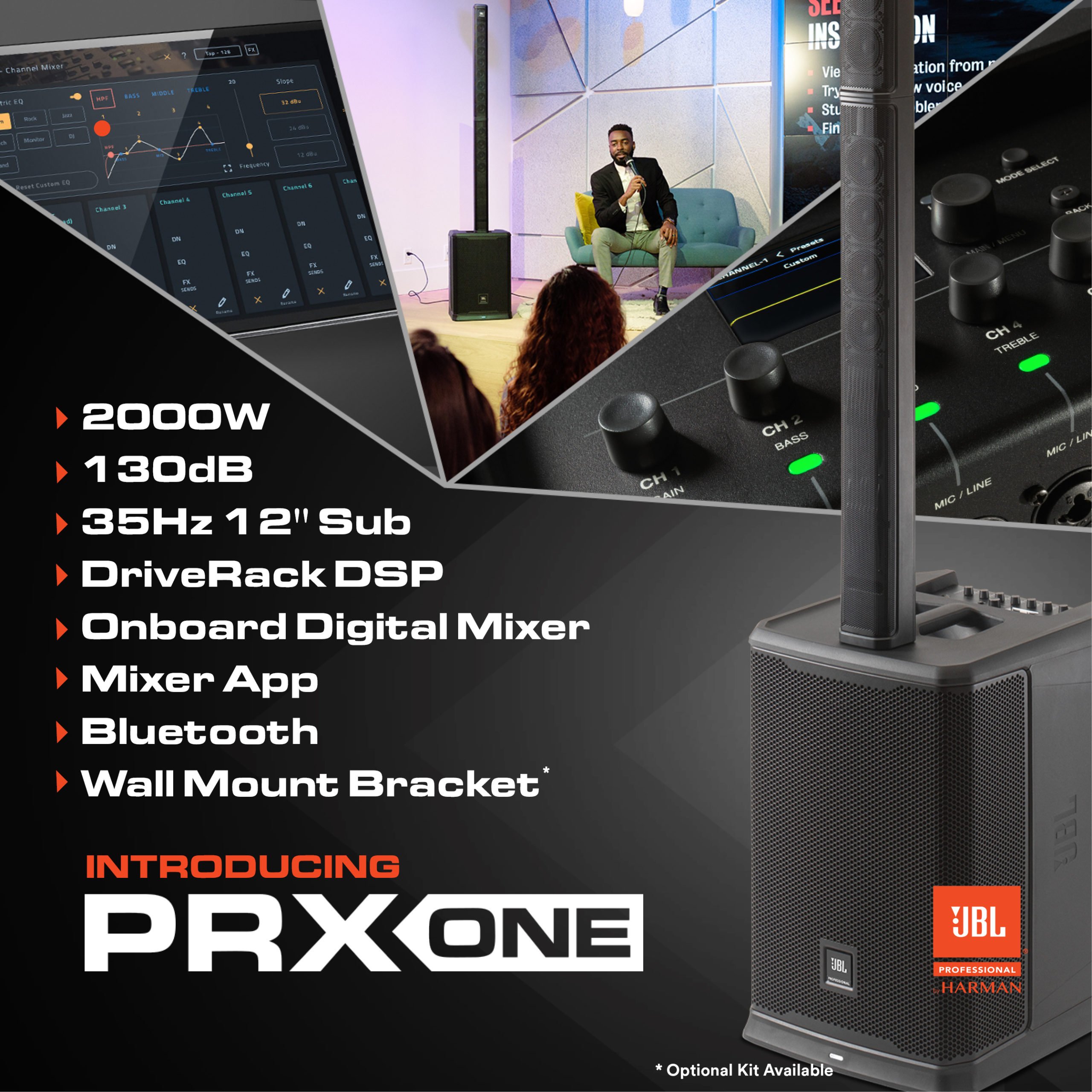 New JBL PRX ONE All-In-One Powered PA with Mixer and DSP — CX Network