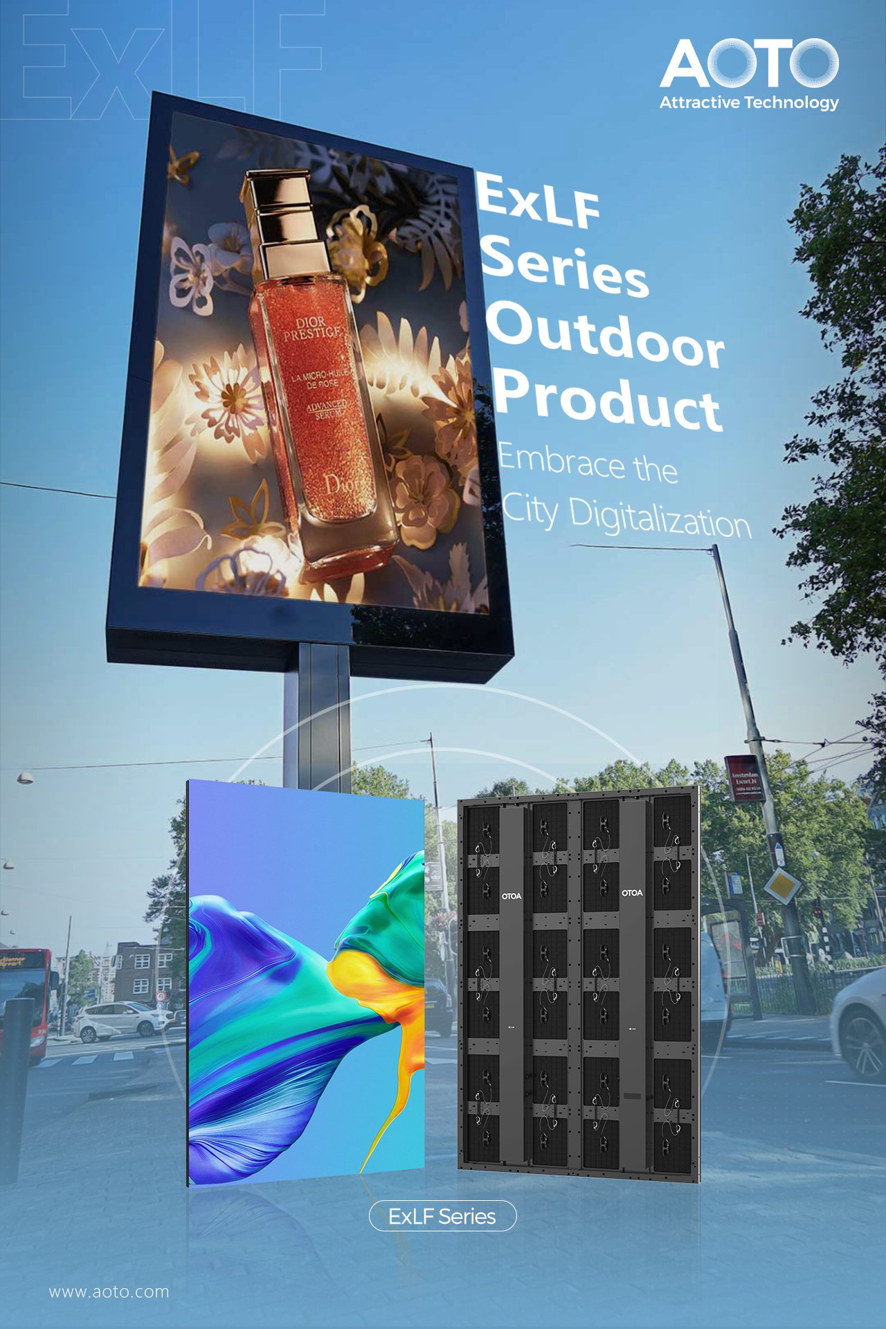 AOTO Launches an all-in-one DOOH LED Display - EXLF Series — CX Network