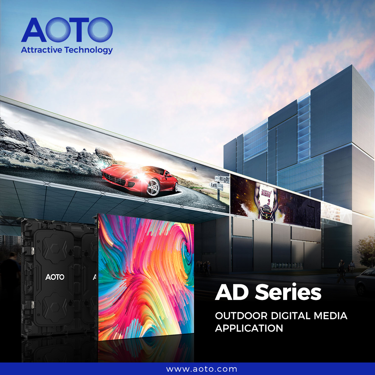 AOTO’s Huge L-Shaped LED Screen at Guangzhou Grandview Mall — CX Network